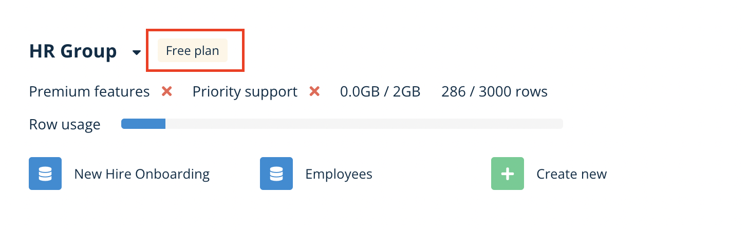 Subscriptions Overview Baserow